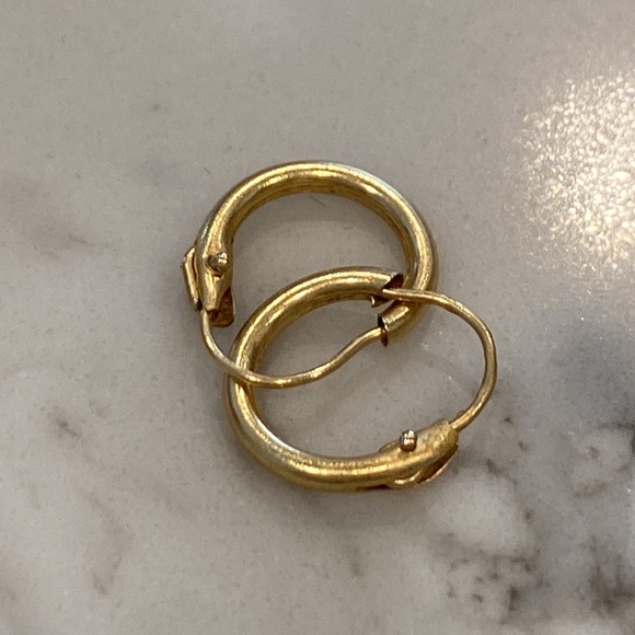 Jewelry | Tiny Gold Hinged Hoops | Poshmark